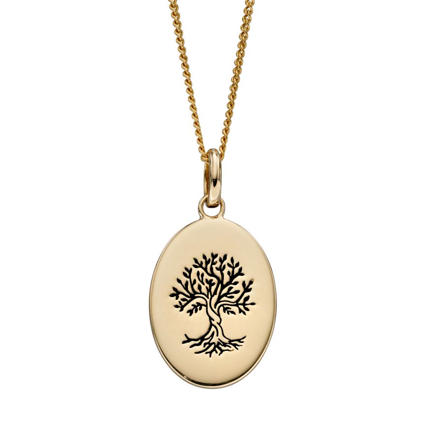 Gold Tree Symbol Pendant | Carathea